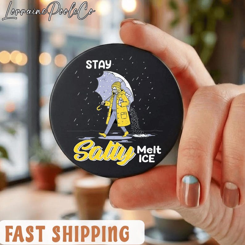 Stay Salty Melt ICE Pin Button, Anti-ice Protest Pin Button, Anti-trump ...