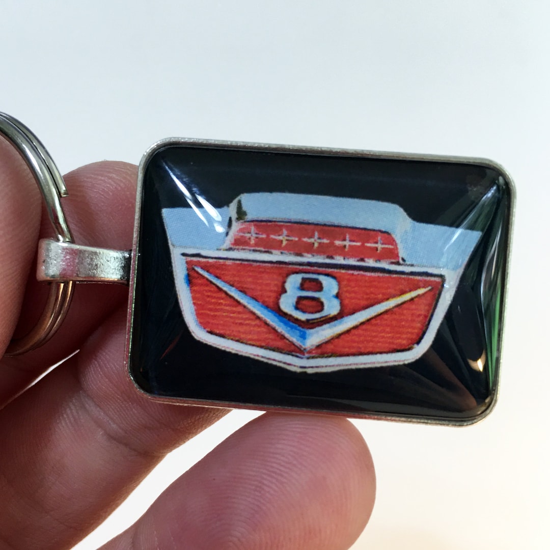 Vintage Ford F100 F250 Truck V8 Fender Emblem Badge Rectangle 1" X 1.2 ...