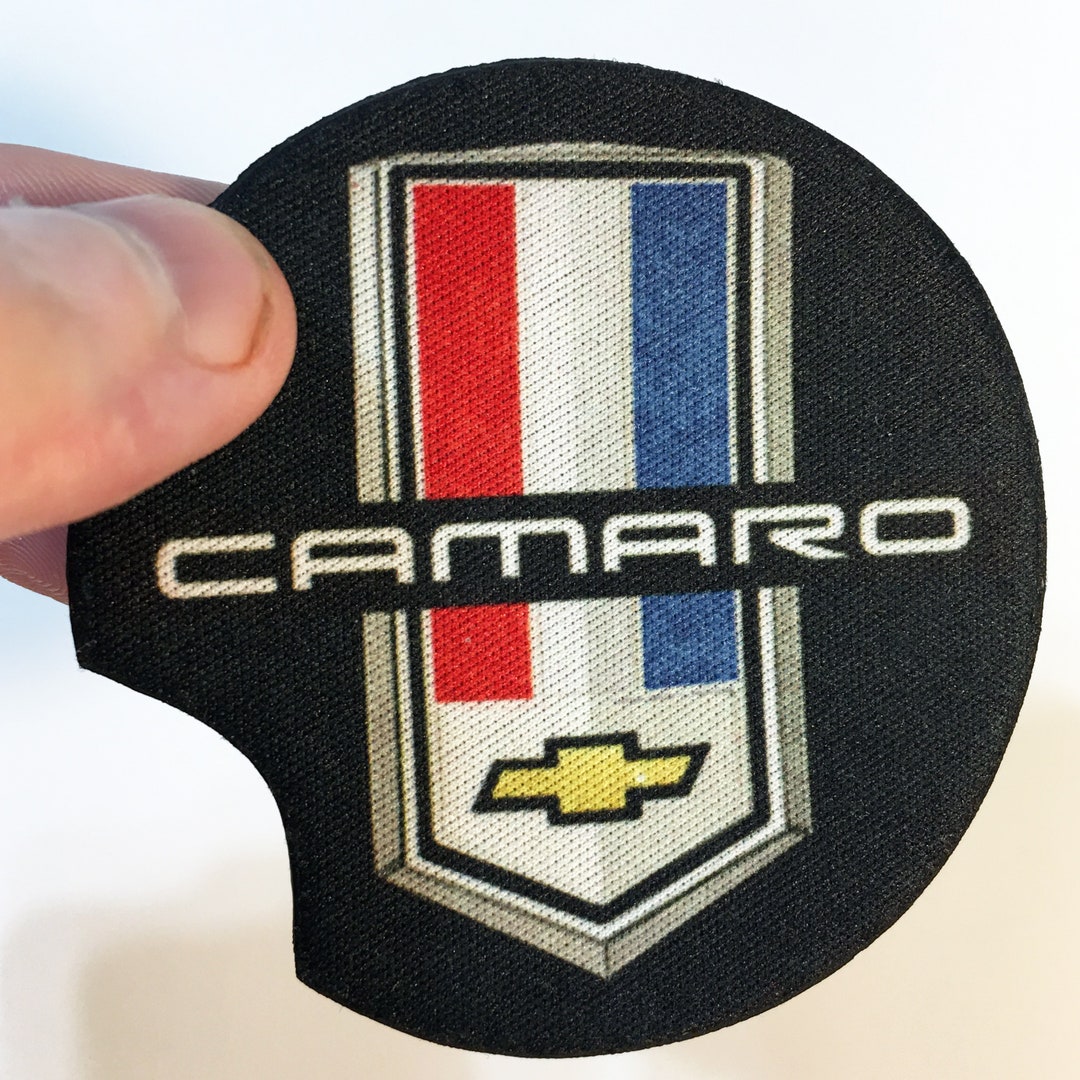 Vintage Chevy Camaro Badge Emblem Logo Design 2.75" Car Coaster Set (2 ...