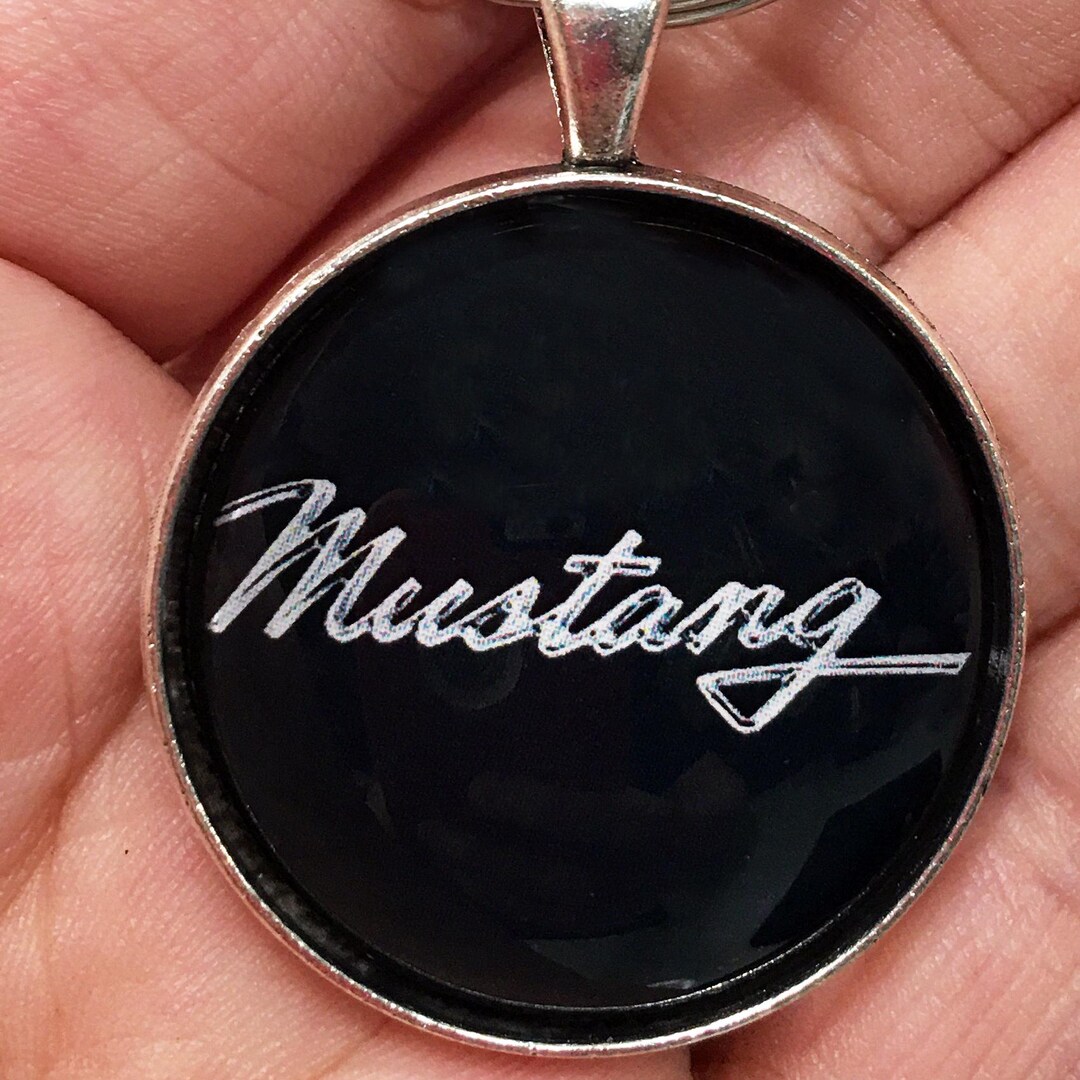 Vintage Mustang Chrome Fender Emblem 1.2" Keychain - Etsy