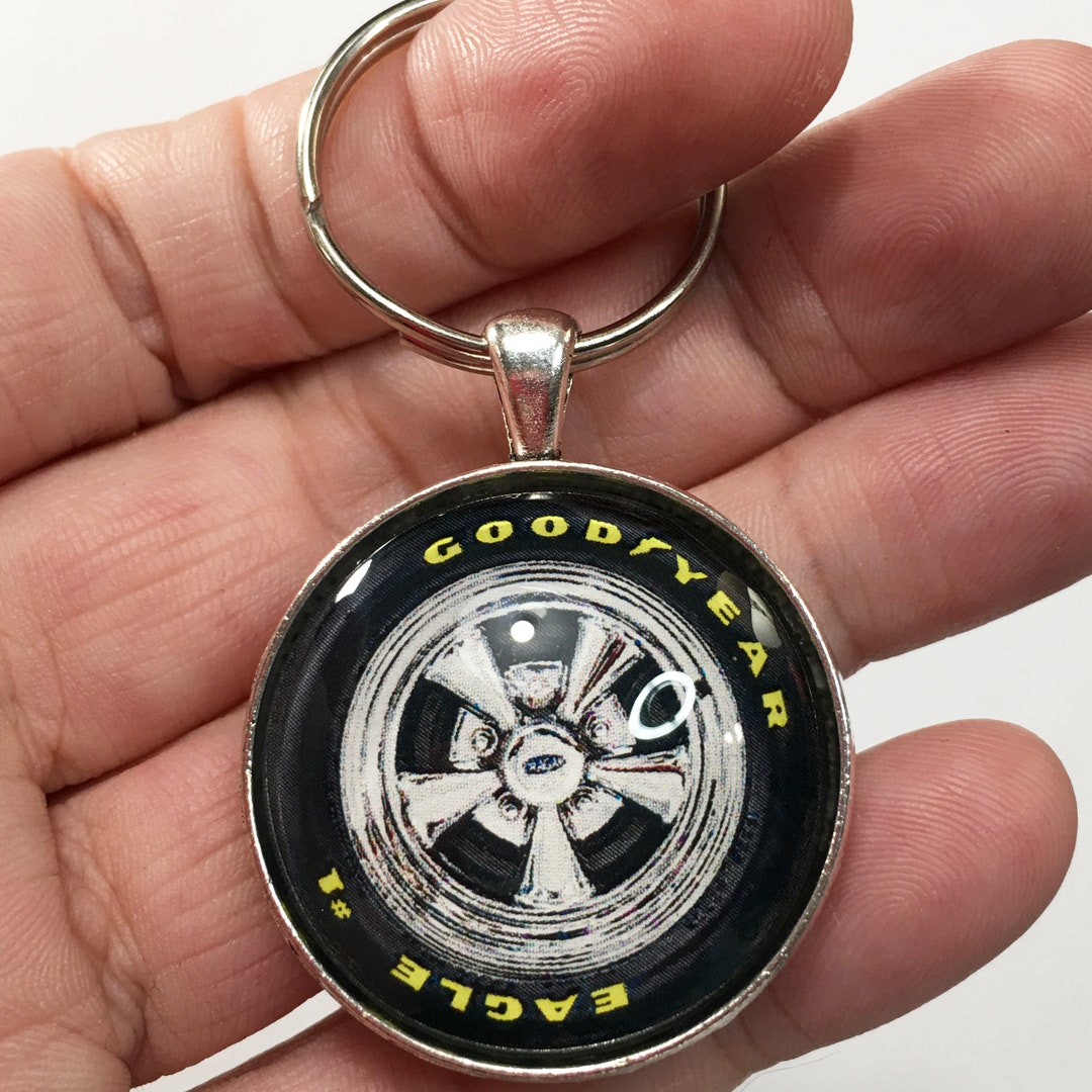 Vintage Cragar Chrome Mag Wheel Goodyear Eagle Yellow 1.2" Keychain - Etsy