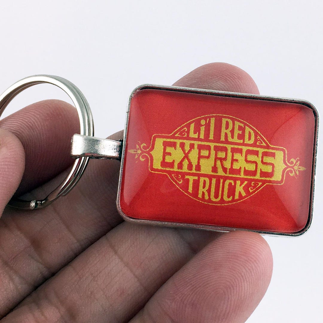 Vintage Lil' Red Express Truck Logo Emblem 1" X 1.25" Diameter Keychain ...