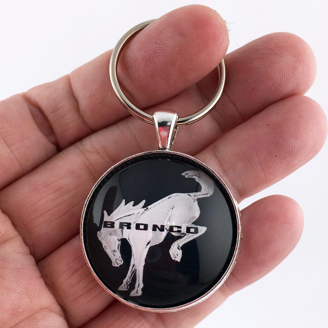 Vintage Ford Bronco Chrome Fender Emblem Badge Logo 1.2" Keychain - Etsy