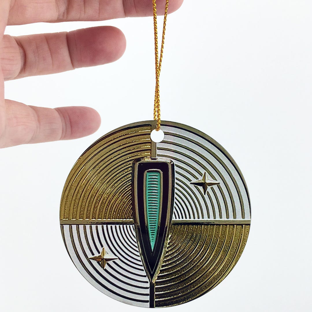 Vintage Edsel Emblem Metal Tree Ornament 2 Sided 2 3/4" (2.75") Round ...