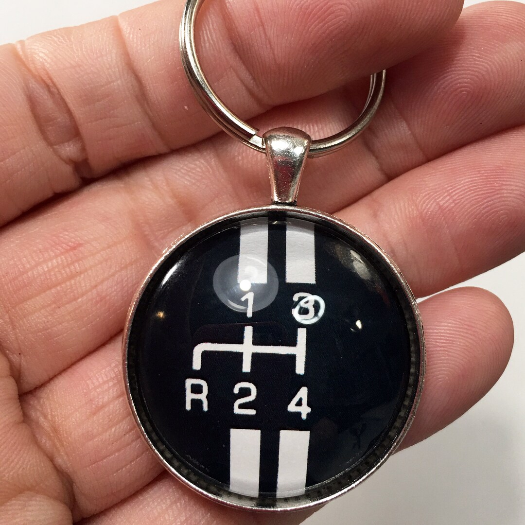 1960's Ford Mustang 4 Speed Shifter Logo Emblem 1.2 Diameter Keychain ...
