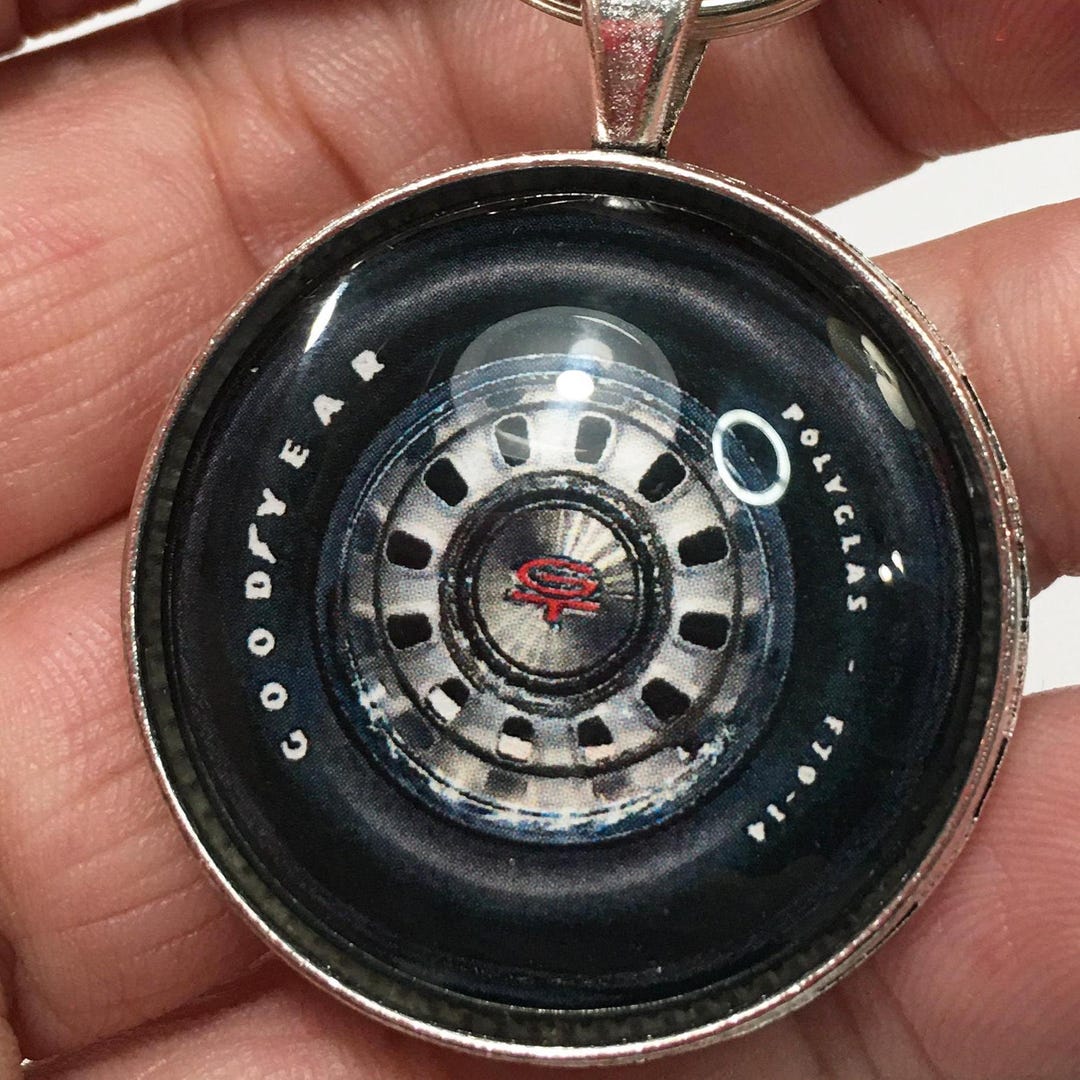 Vintage Mustang GT Wheel Goodyear Polyglas Tire 1.2" Keychain • - Etsy