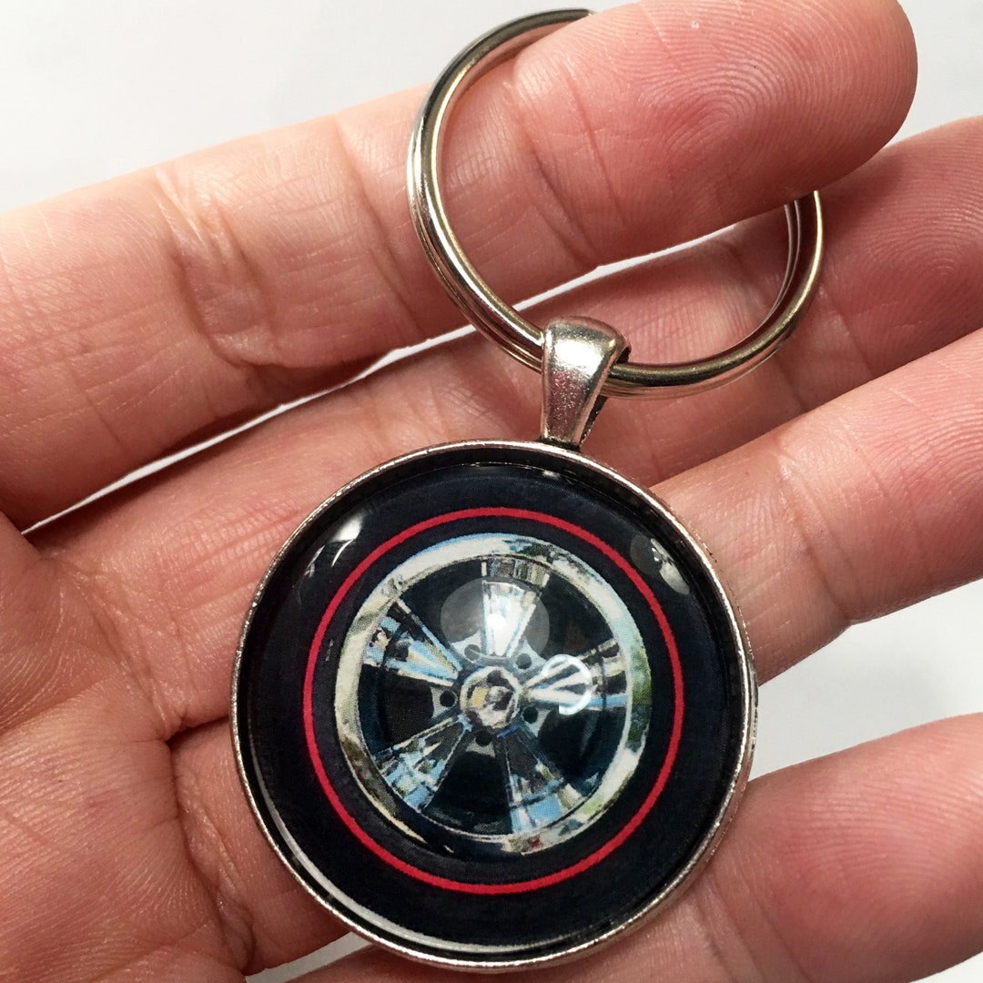 Vintage Hurst Chrome Mag Wheel Redline Red Line Tire 1.2" Diameter ...