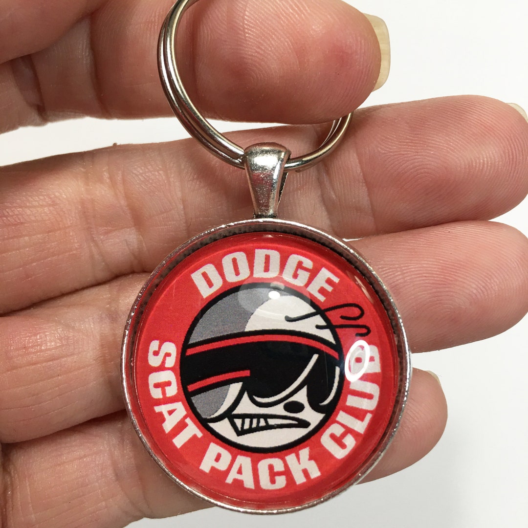 Dodge Scat Pack Club Logo Emblem Badge Ornament 1.2 Diameter Keychain ...