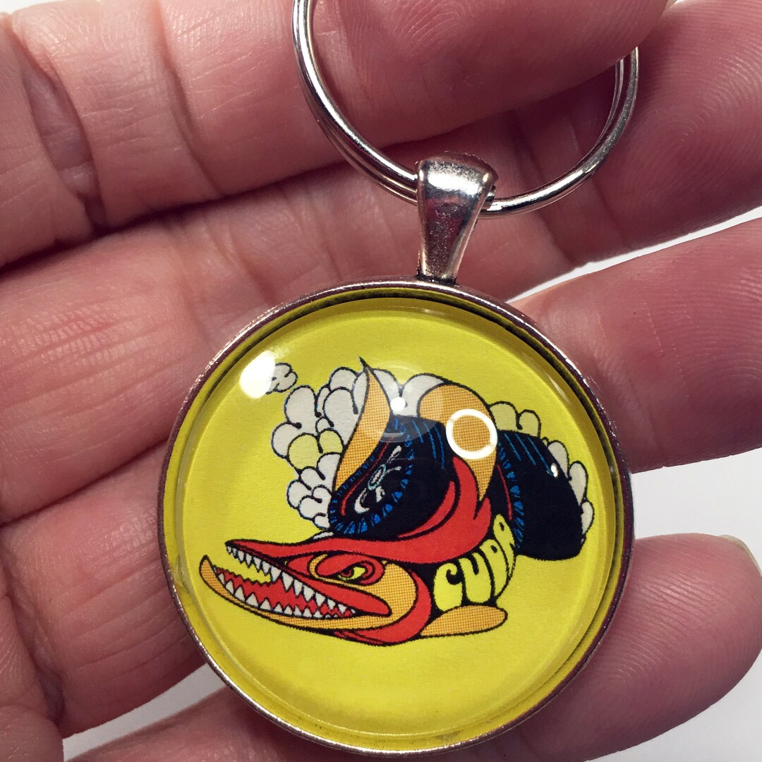 Vintage Barracuda Cartoon Drawing 1.2 Diameter Keychain - Etsy