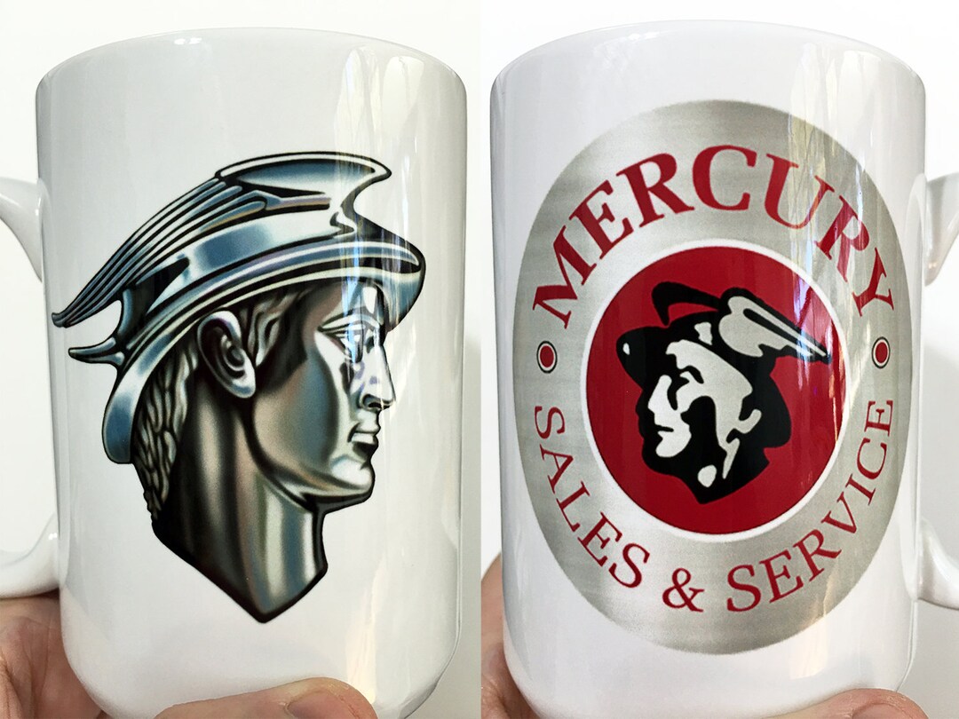 Vintage Mercury Sales & Service Sign Mug • LARGE 15 Oz • - Etsy