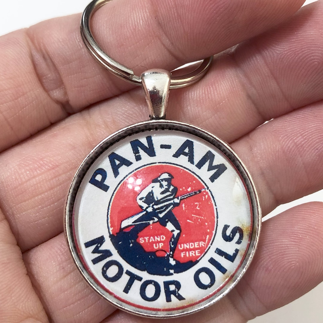 Vintage Pan-am Pan Am Motor Oils Gasoline Sign 1.2" Diameter Keychain ...