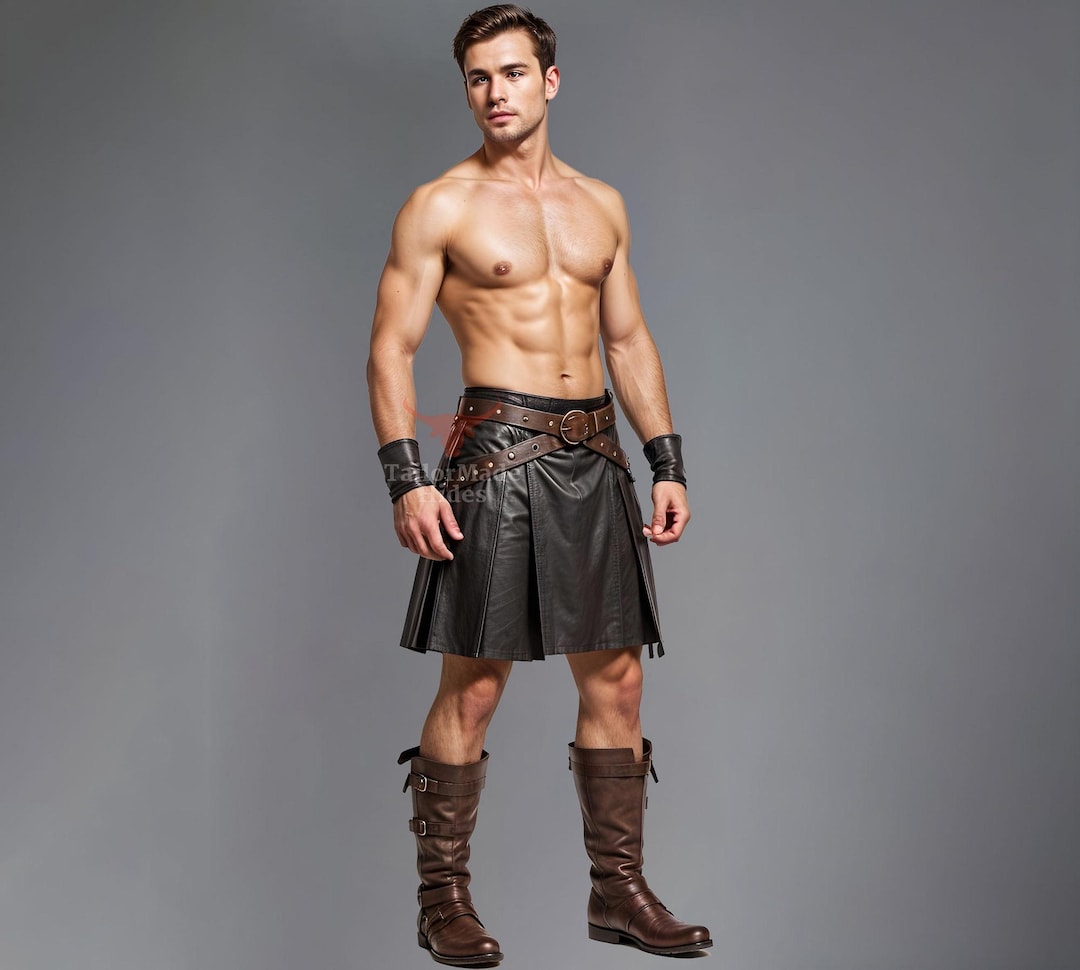 Handcrafted Genuine Leather Kilt: Gladiator Cosplay Costume - Etsy