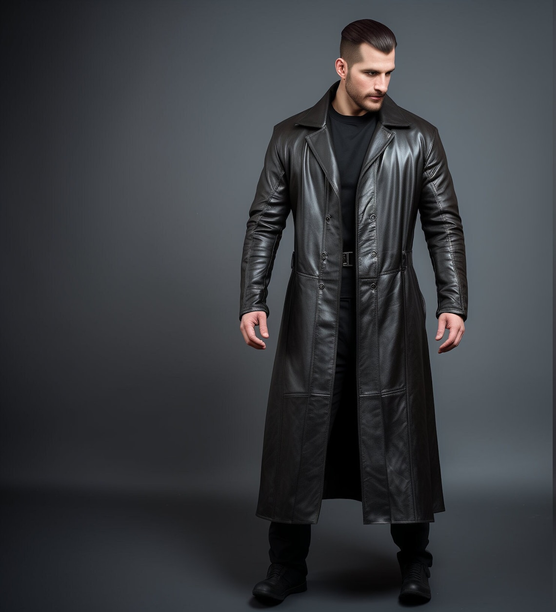 Handmade Made to Order Leather Coat Men Genuine Sheep Leather Coat Mens ...