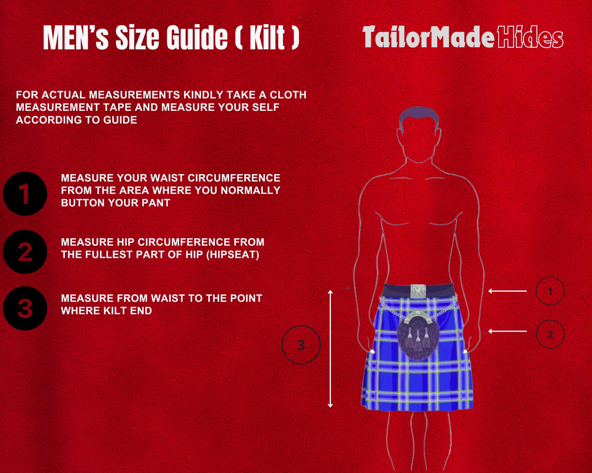 VIP Design Genuine Black Leather Cosplay Costume Kilt With Chest ...