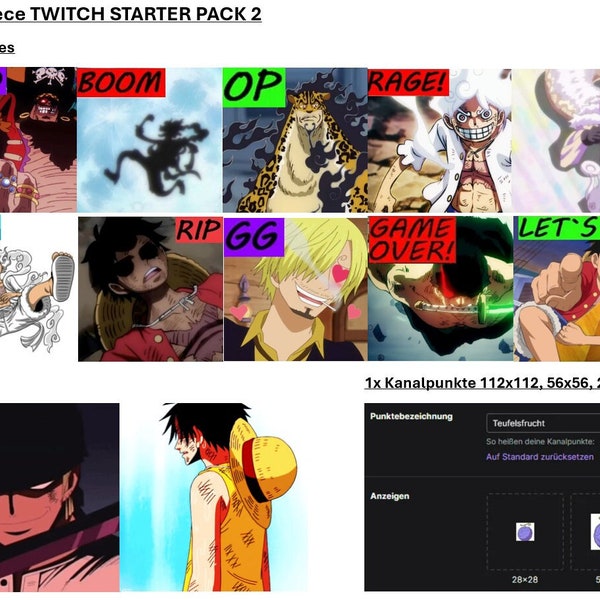 One Piece Twitch Overlay - Etsy