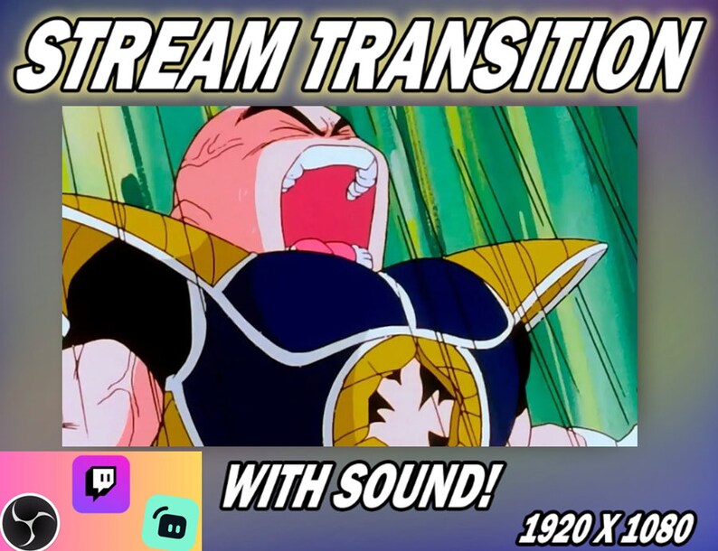 DRAGONBALL Freeza Krillin Anime Transition Overlay with SOUND Stinger ...