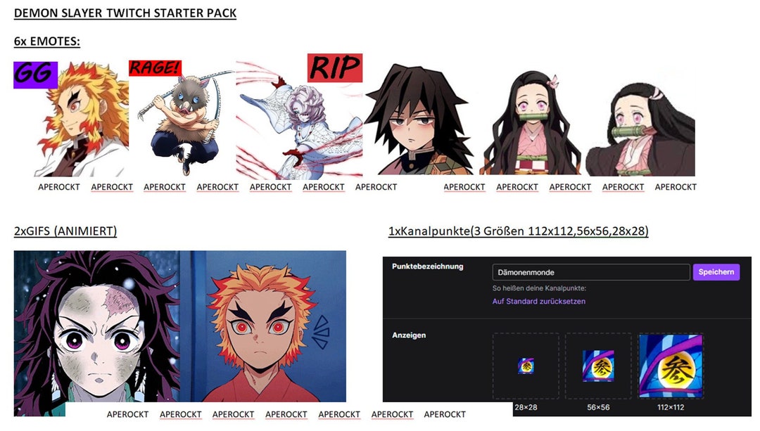 DEMON SLAYER Starter Twitch PACK Stream Overlay Stream - Etsy