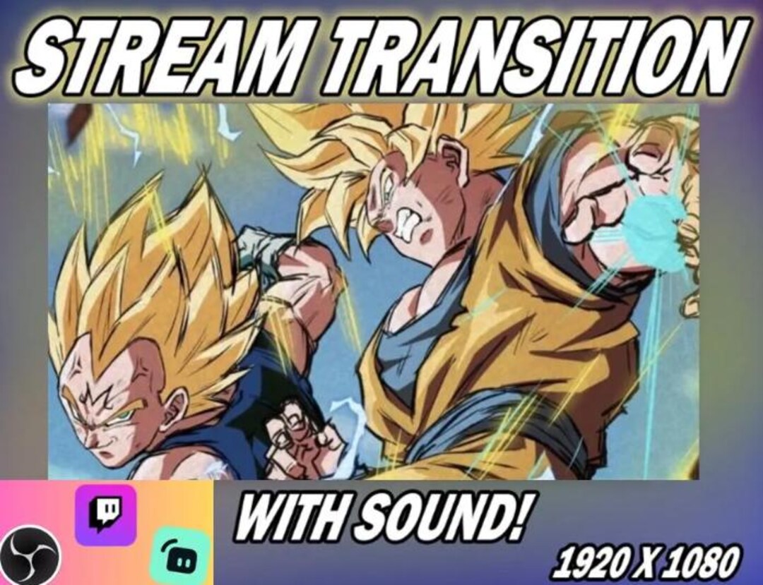 DB Z Majin Vegeta GOKU Ssj Anime Transition Overlay with SOUND Stinger ...