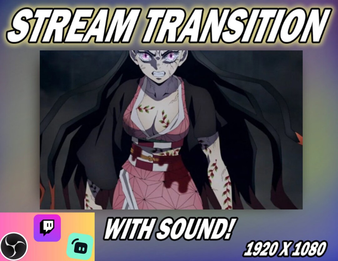 DEMON SLAYER Netzuko Demon Anime Transition Overlay with SOUND Stinger ...