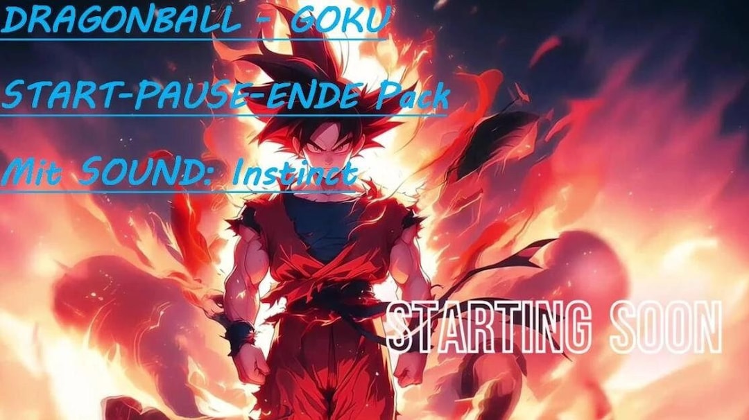 DB GOKU Animated Stream Overlay Pack Home Screen Pause Screen Offline ...