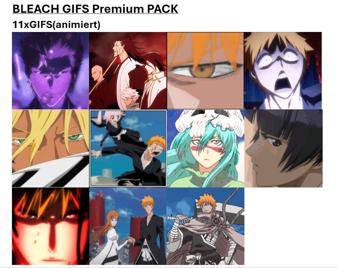 BLEACH GIFS Premium Pack Stream Overlay, Twitch Animated, Stream ...
