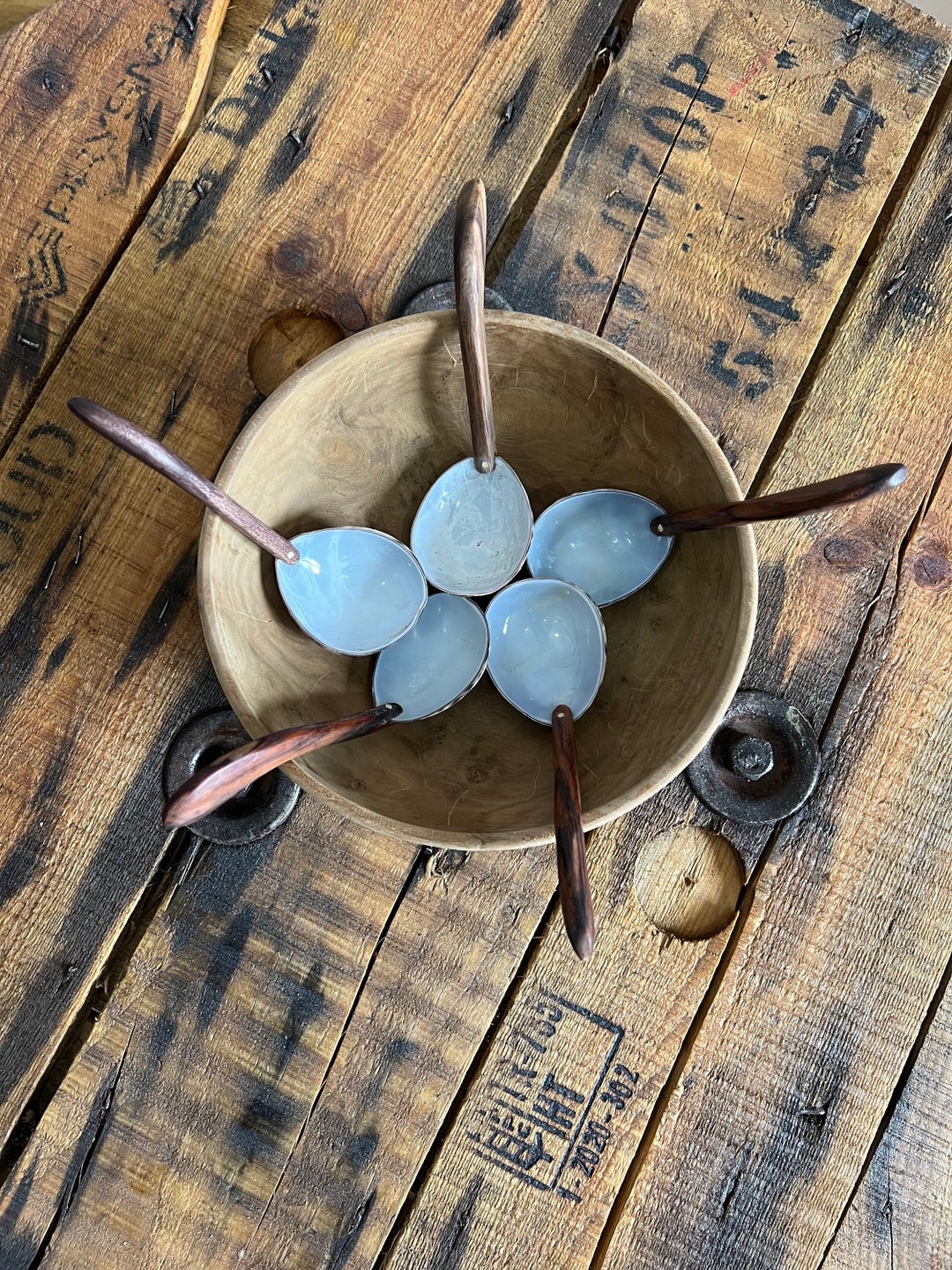 Natural Indian Ocean Shell Soup Spoons Set 5 Piece From Bali - Etsy