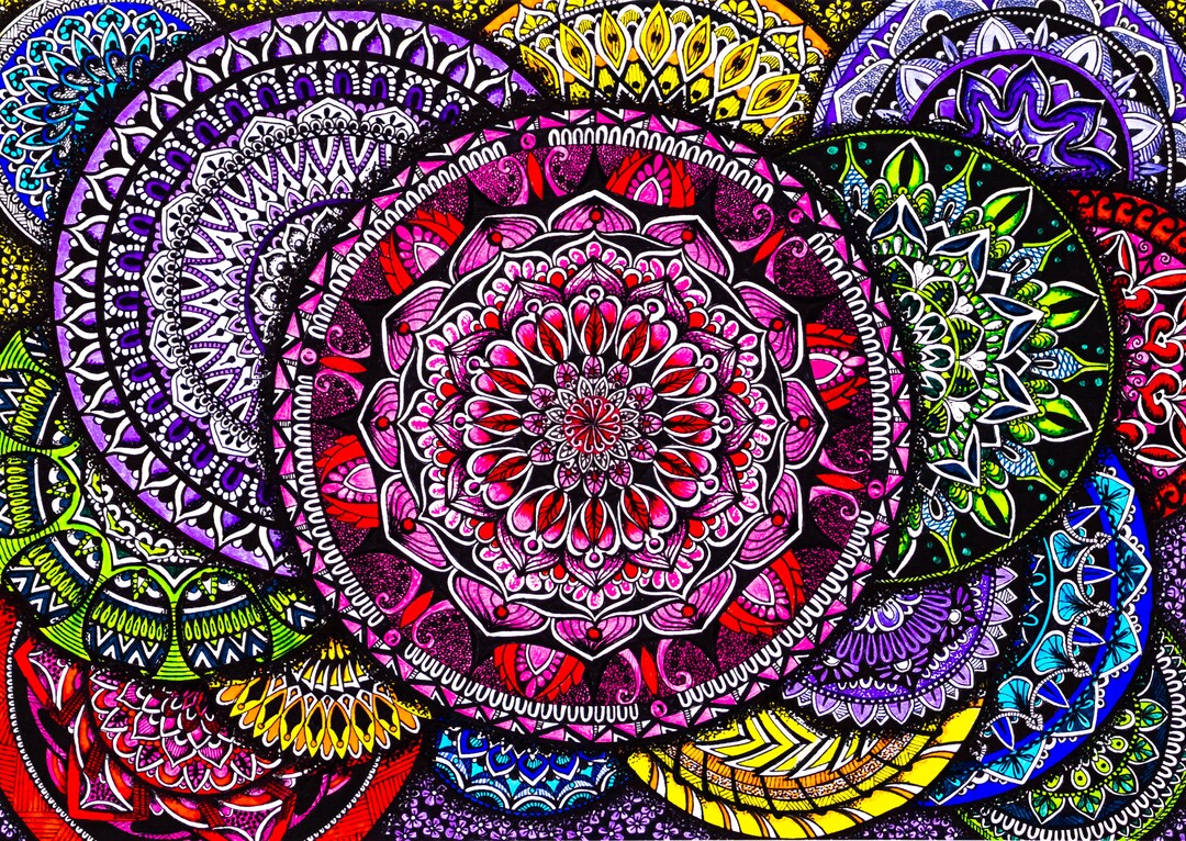 Multicolored Mandala. Colorful Printed Work That Will Fill Your Home ...