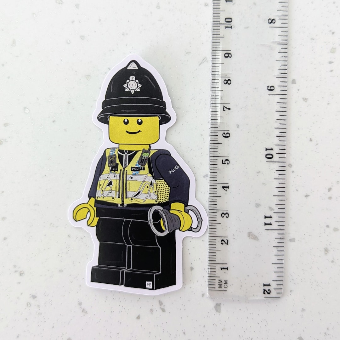 Mini Figure Police Officer Decal - Etsy