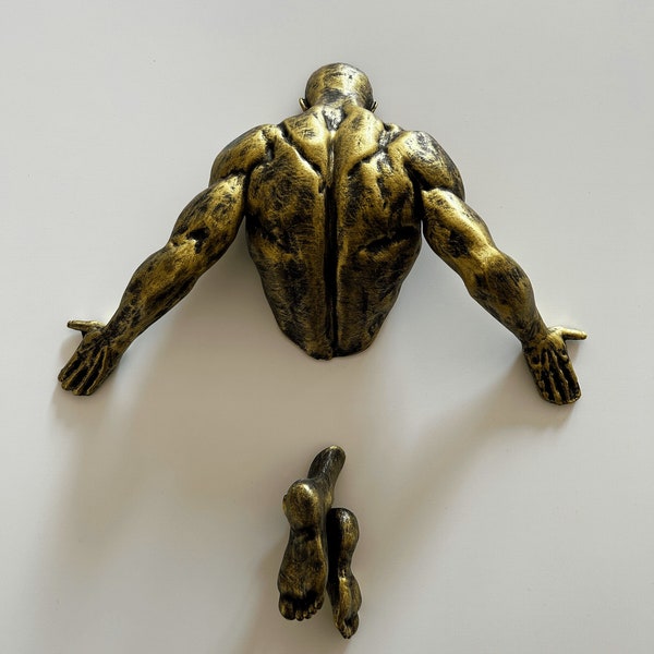 Man Coming Out of the Wall Sculpture - Etsy