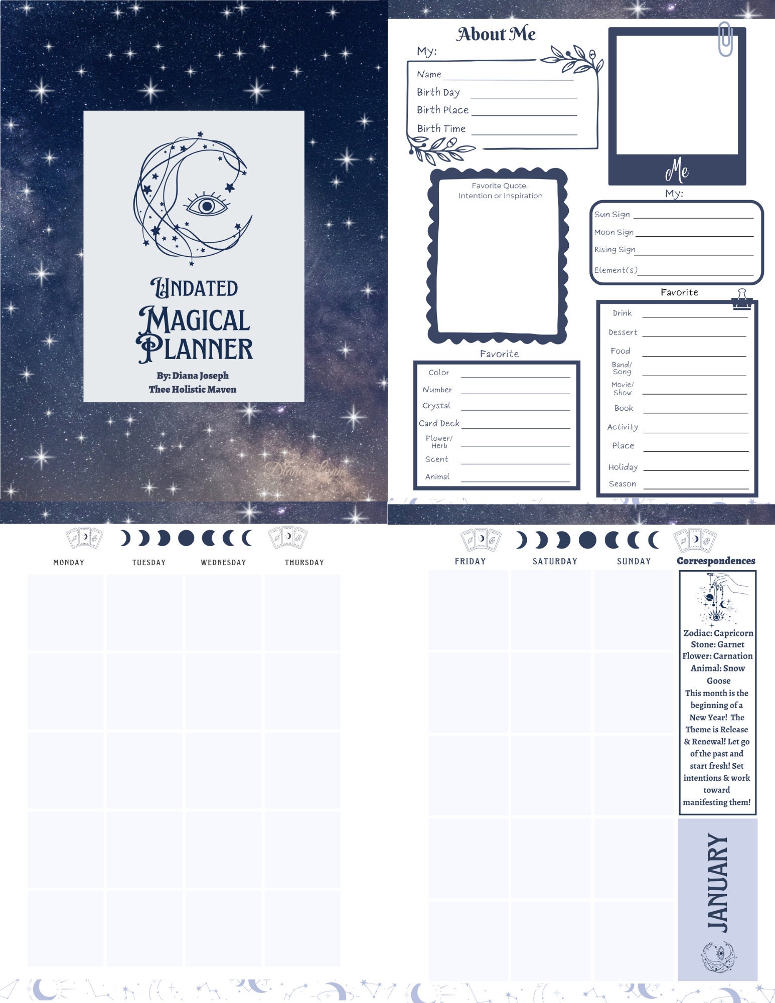 Undated Magical Planner - Etsy