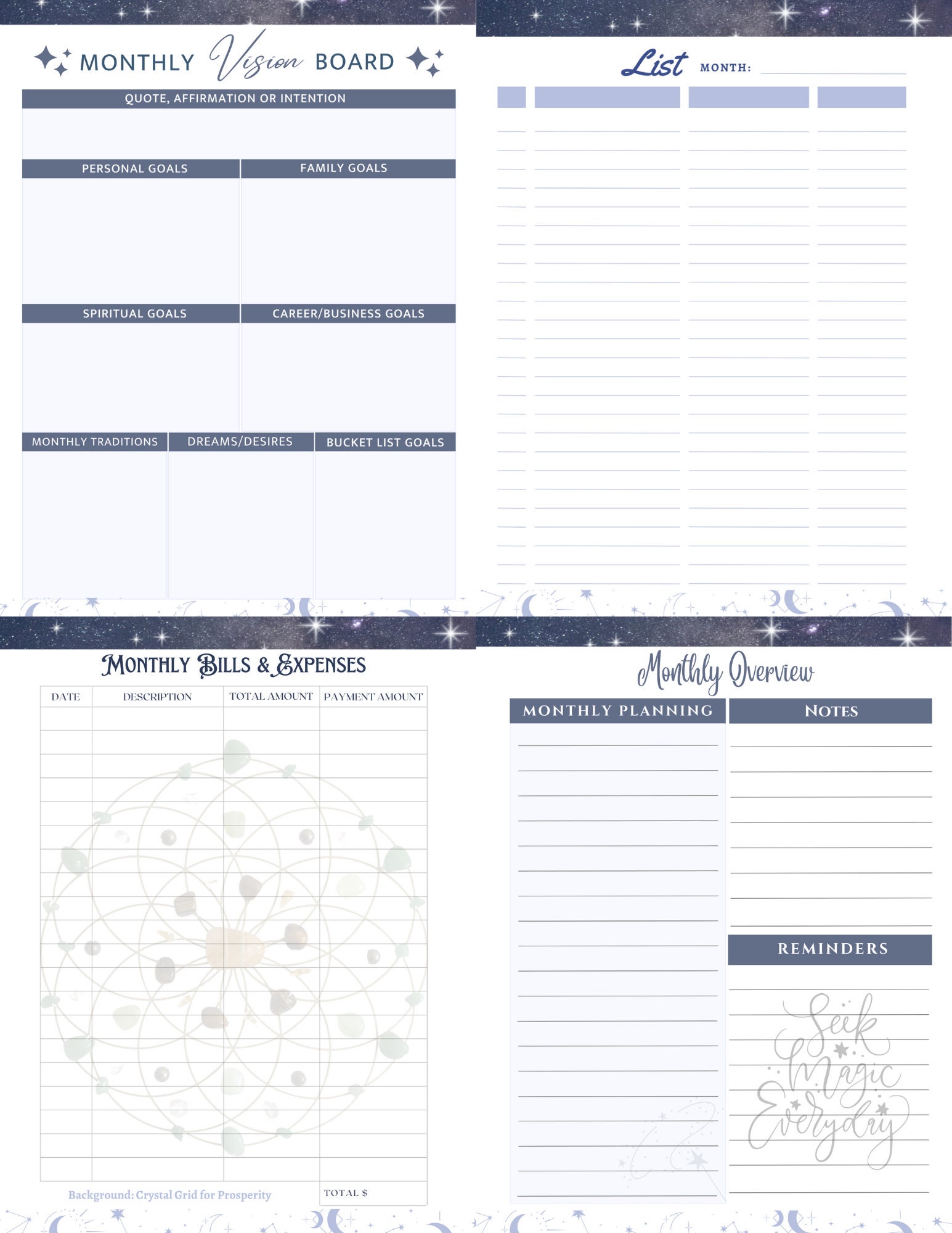 Undated Magical Planner - Etsy