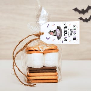 Printable Witchy Halloween Gift Tag, Witching You A Happy Halloween ...