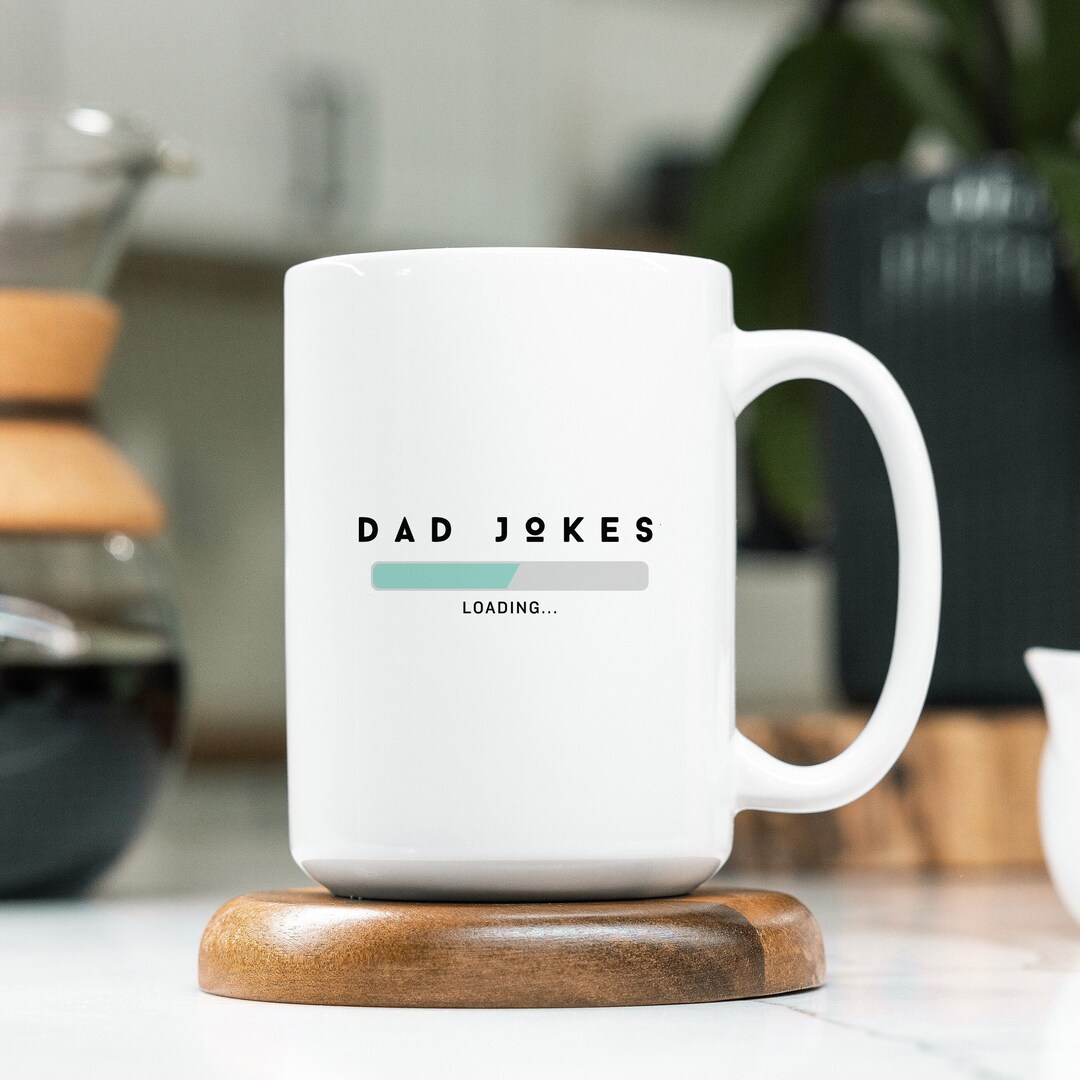 Dad Jokes Loading Coffee Mug, Dad Coffee Mug, Funny Daddy Cup, Large ...