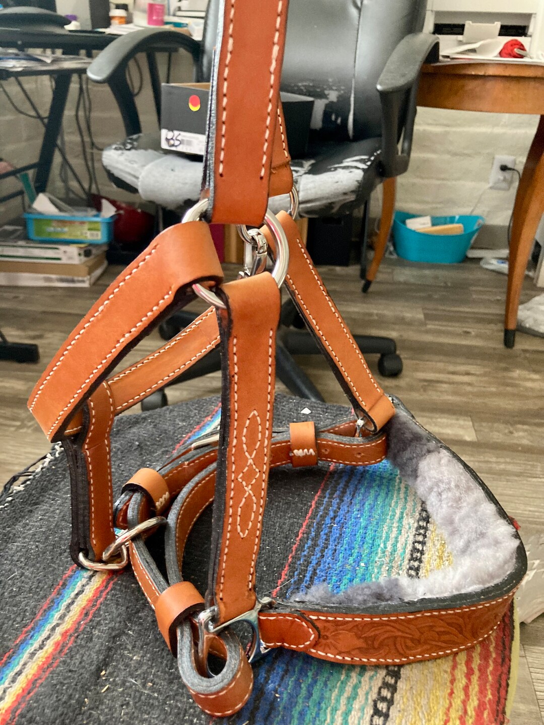 Hand Tooled Leather Horse Halter - Etsy