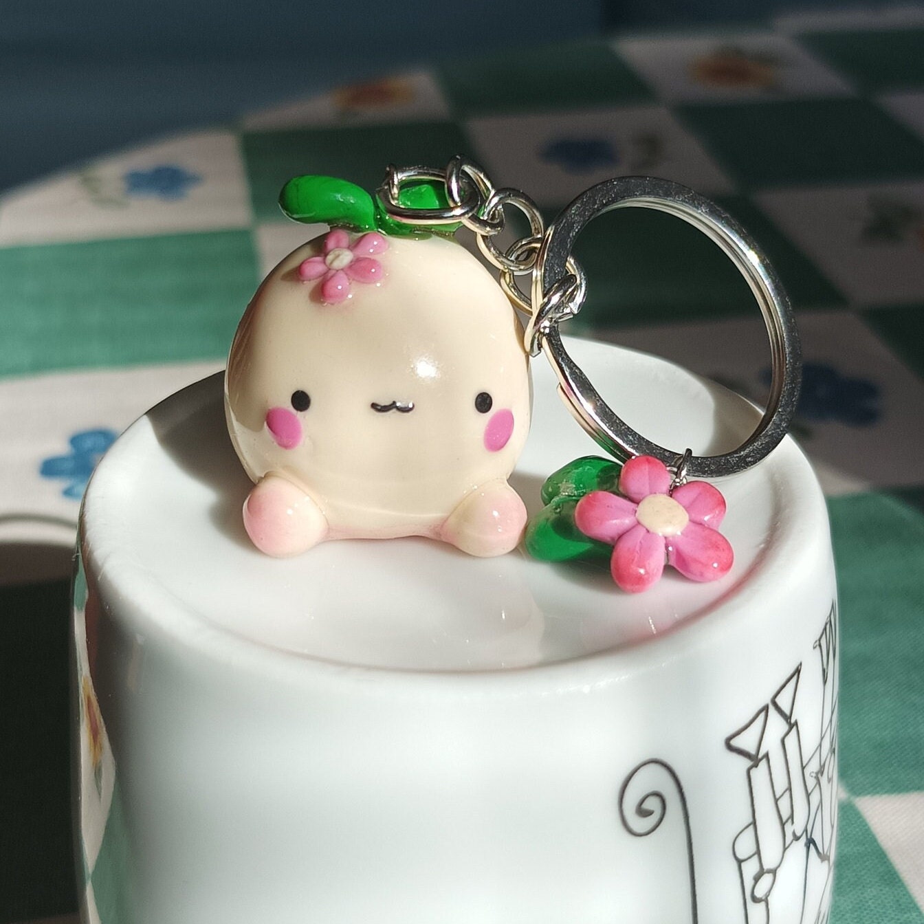 Little Dumpling Keychain, Cute Polymer Clay Figurine, Polymer Clay ...