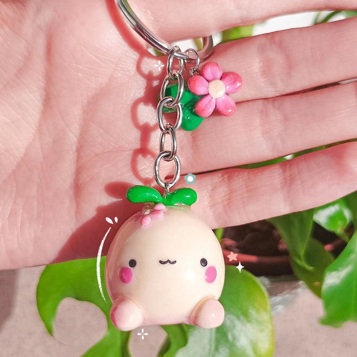 Little Dumpling Keychain, Cute Polymer Clay Figurine, Polymer Clay ...