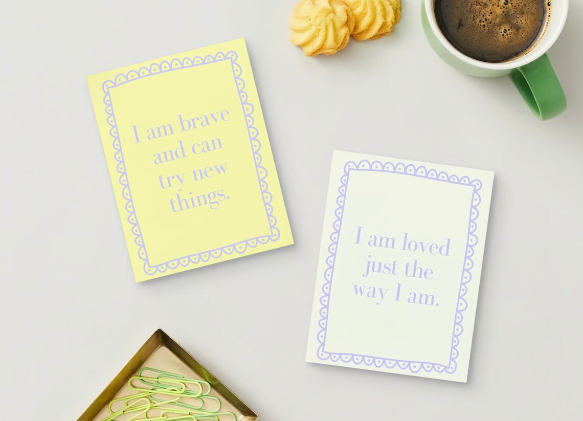 20 Affirmation Cards Printable for Preschoolers Postcard Size Digital ...