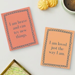20 Affirmation Cards Printable for Preschoolers Postcard Size Digital ...