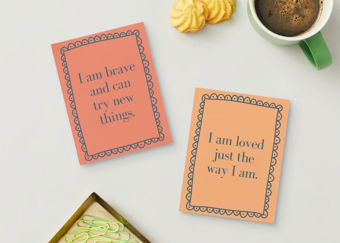 20 Affirmation Cards Printable for Preschoolers Postcard Size Digital ...