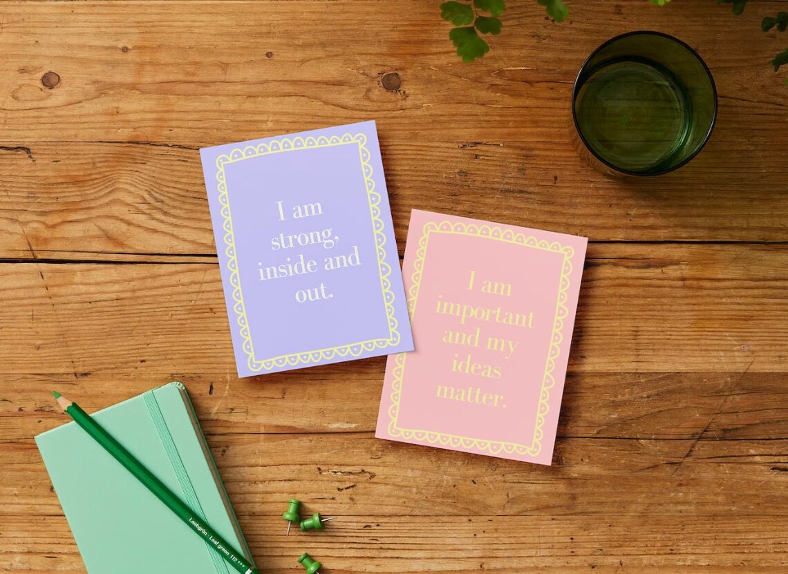 20 Affirmation Cards Printable for Preschoolers Postcard Size Digital ...