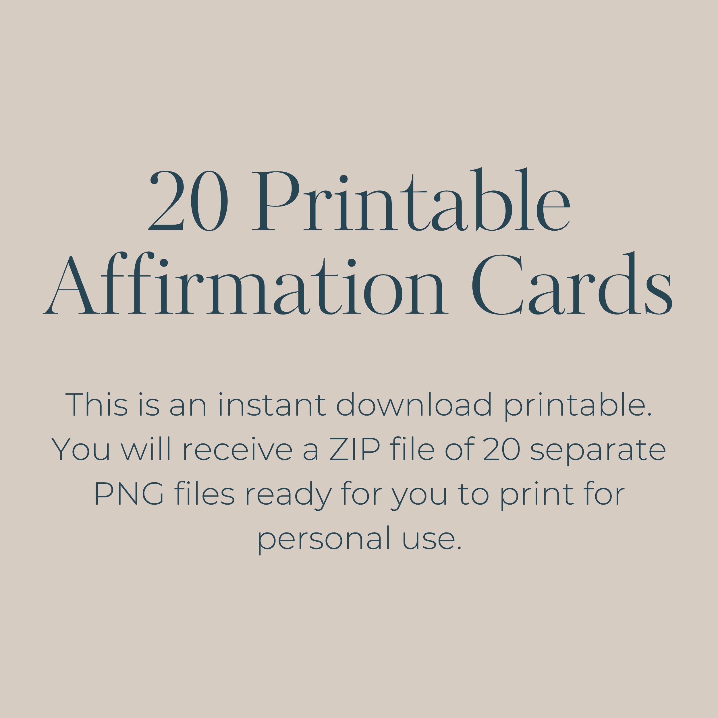 20 Affirmation Cards Printable for Preteen Boys Postcard Size Digital ...