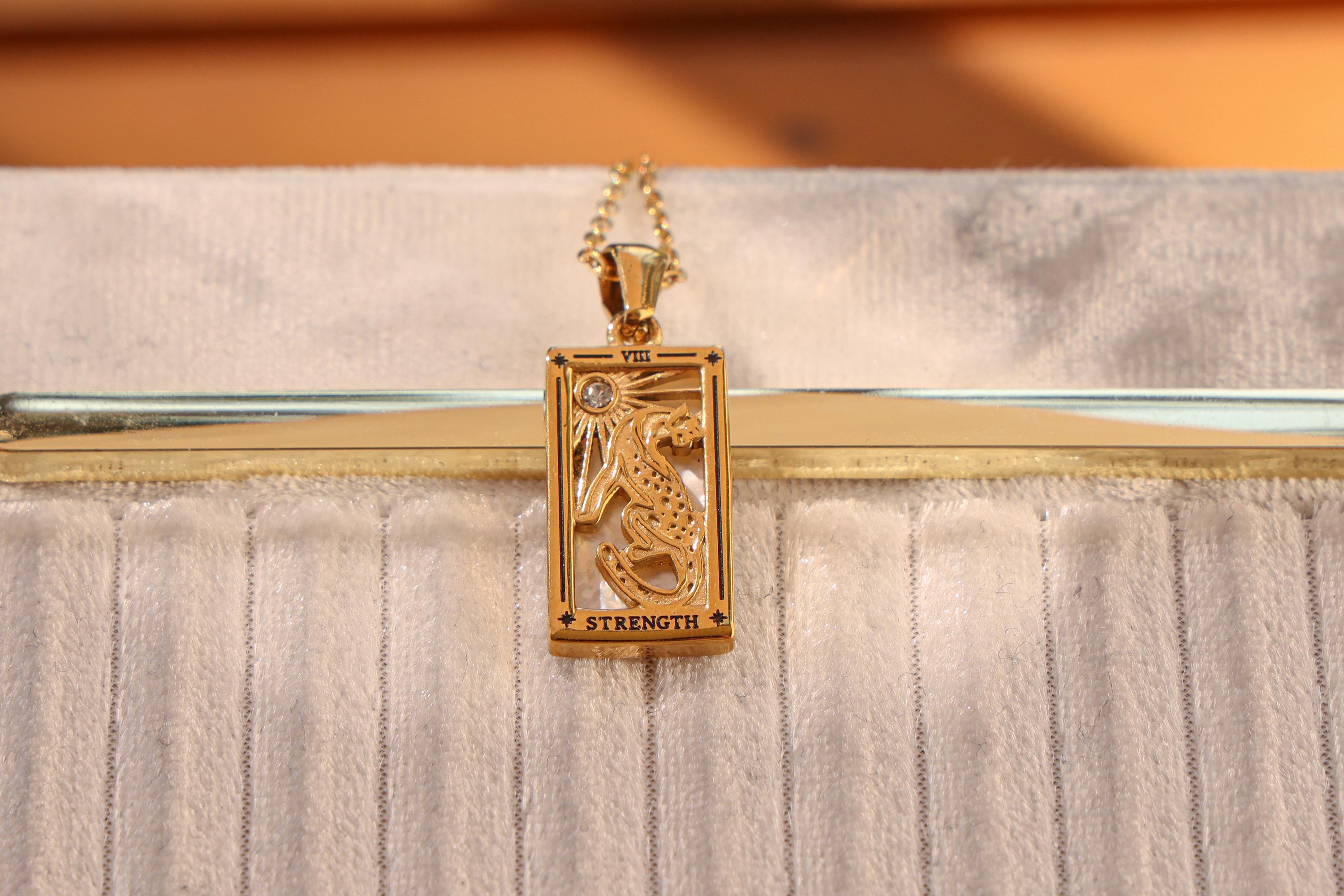 Tarot Card Pendant Necklace - Stainless Steel - Waterproof - Tarnish ...