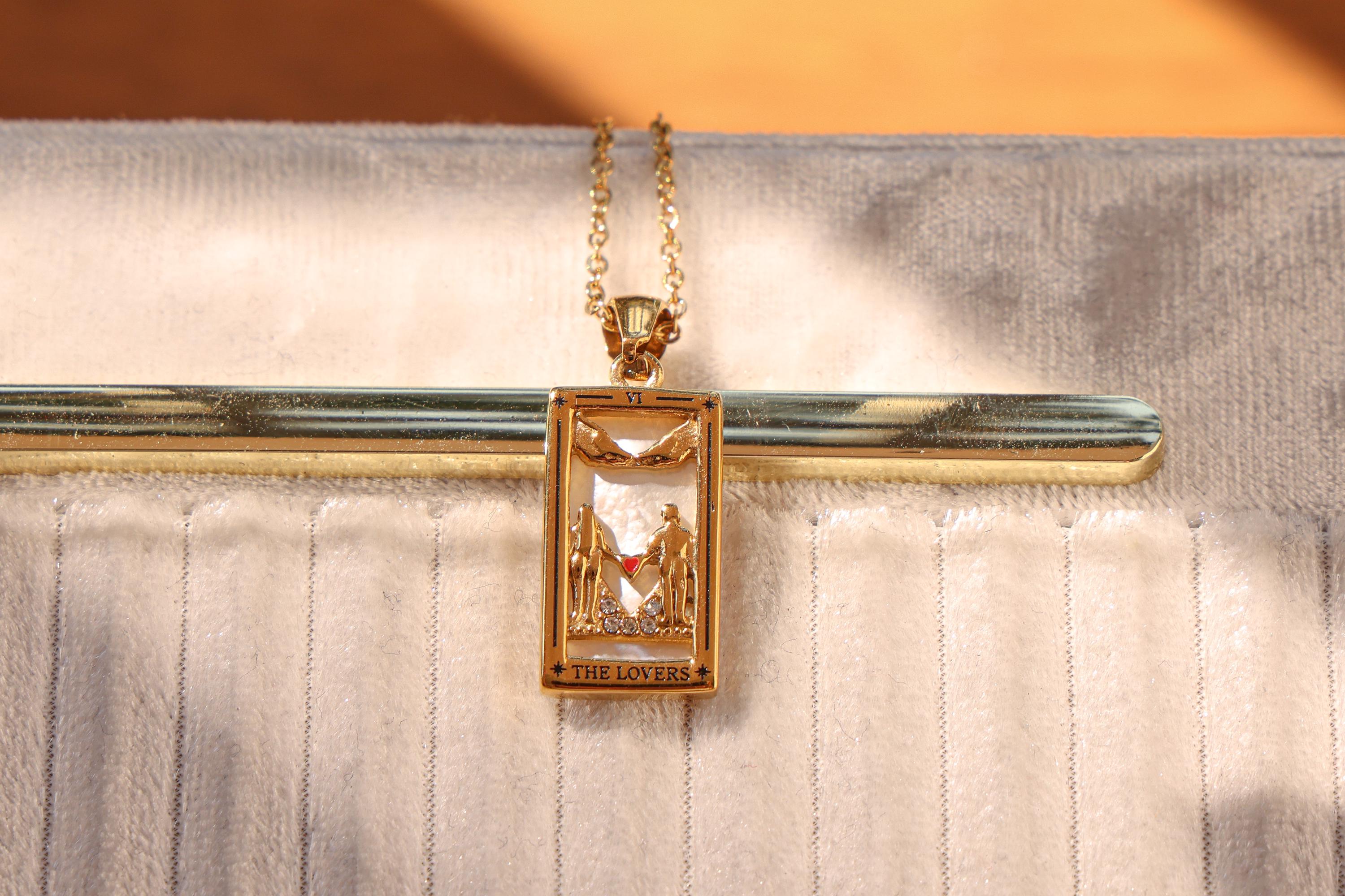 Tarot Card Pendant Necklace - Stainless Steel - Waterproof - Tarnish ...