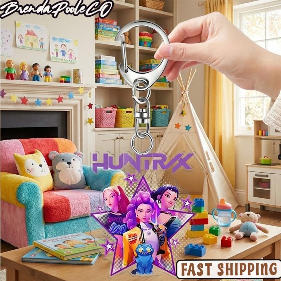 Huntrix 5CM Acrylic Keychain, Character Figure Keychain, Key Ring for ...