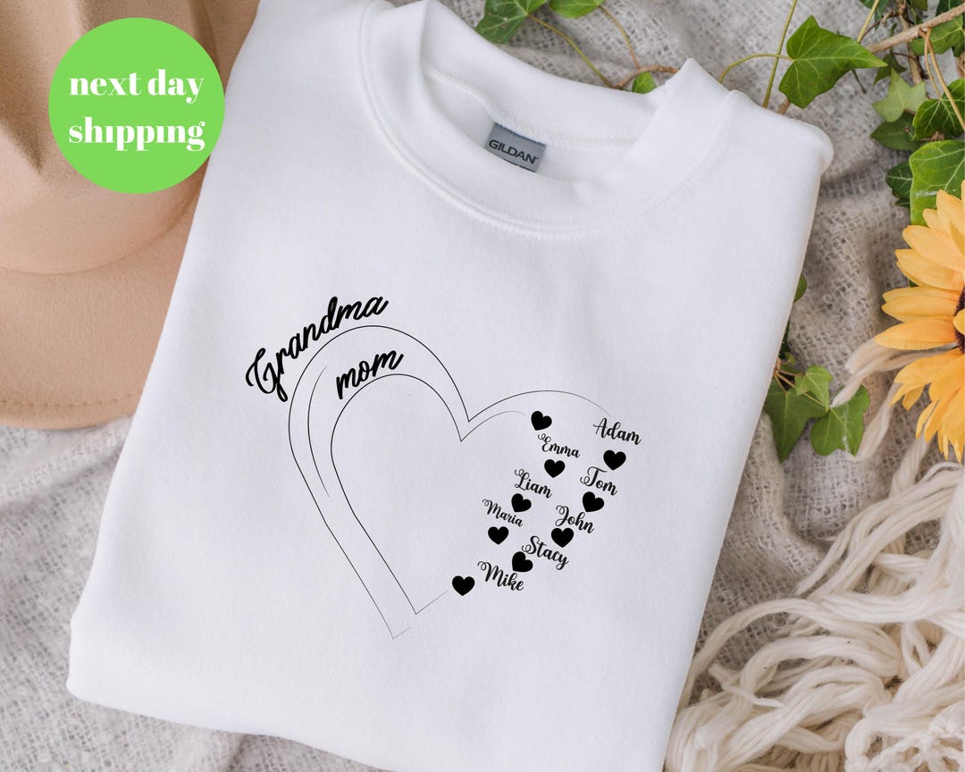 CUSTOM Heart Mom Hoodie, Mom Life, Mom Gift, Mothers Day, Mothers Day ...