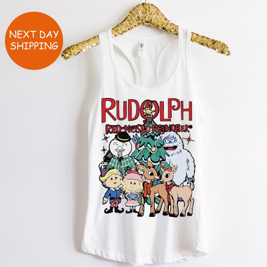 Rudolph the Red Nosed Reindeer Christmas Tank Top, Christmas Season ...