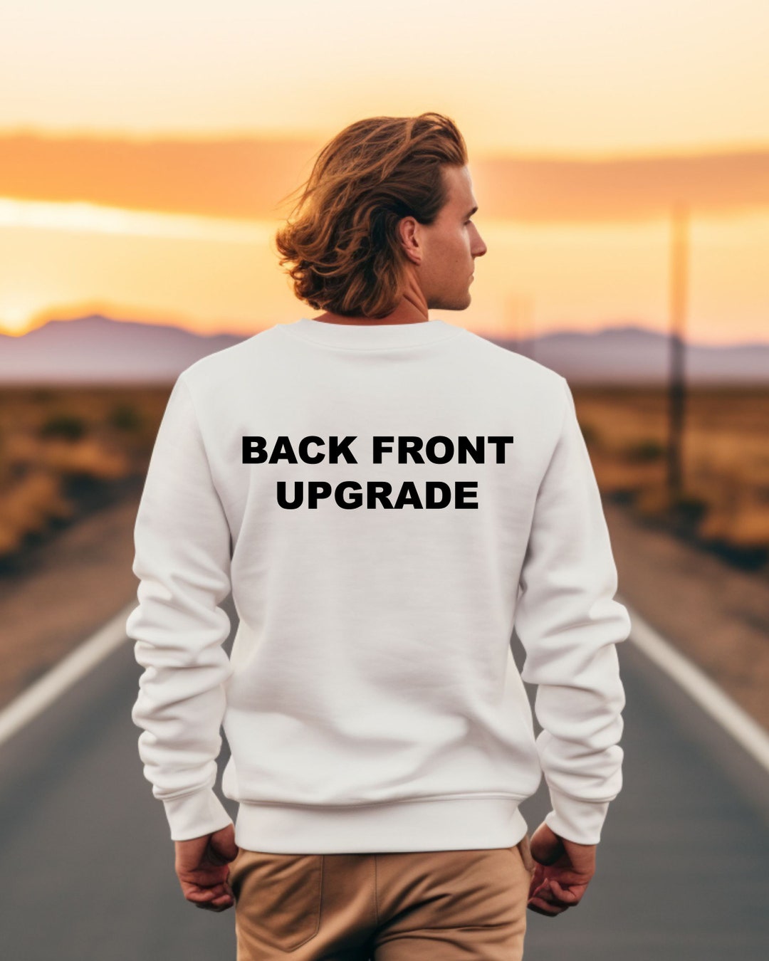 Add Back Print to ANY Tshirt, Back Print Upgrade, Back Text, Text on ...