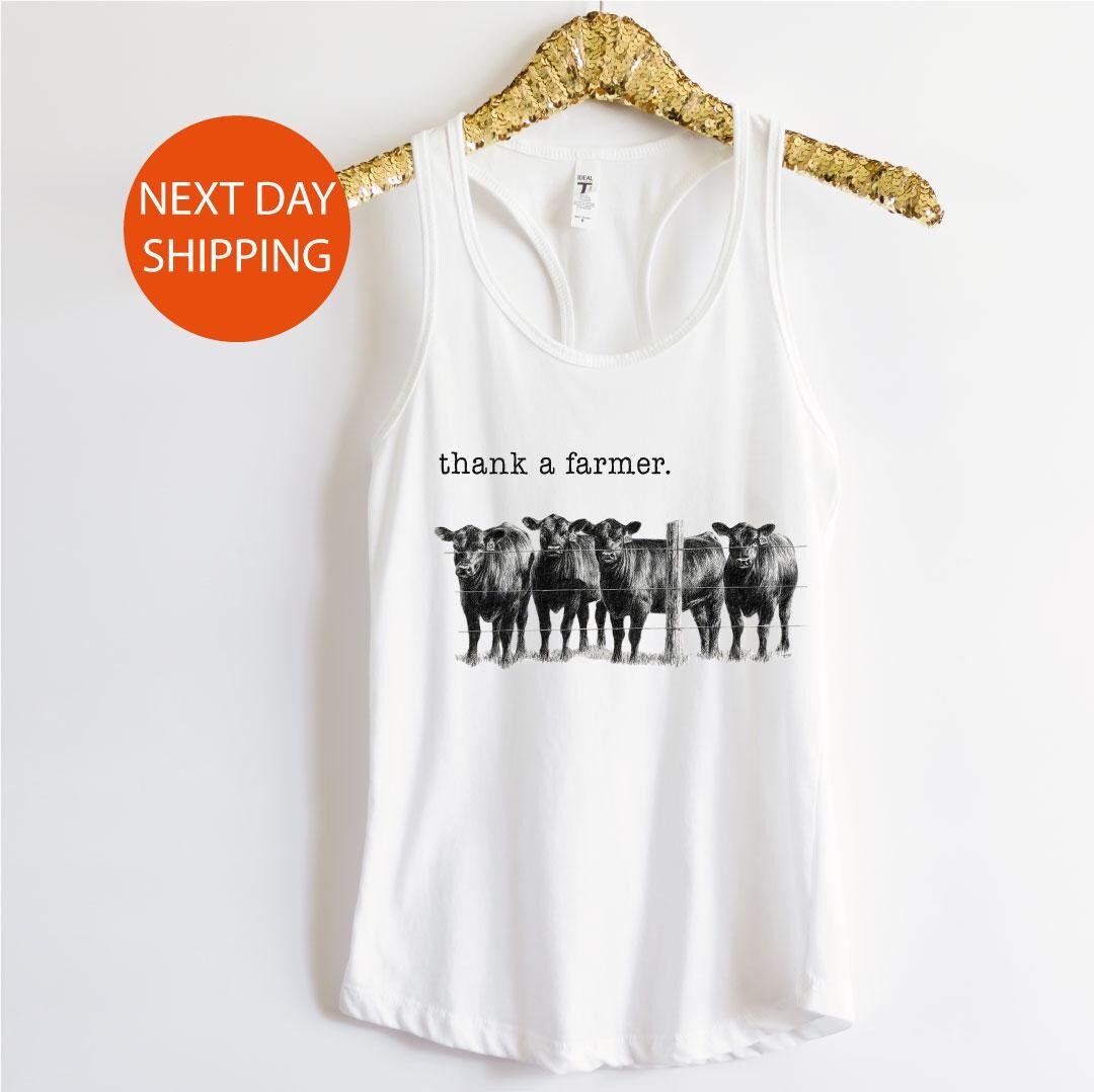 Thank A Farmer Tank Top, Thank a Rancher Tank Top, Support Local ...