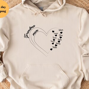 CUSTOM Heart Mom Hoodie, Mom Life, Mom Gift, Mothers Day, Mothers Day ...
