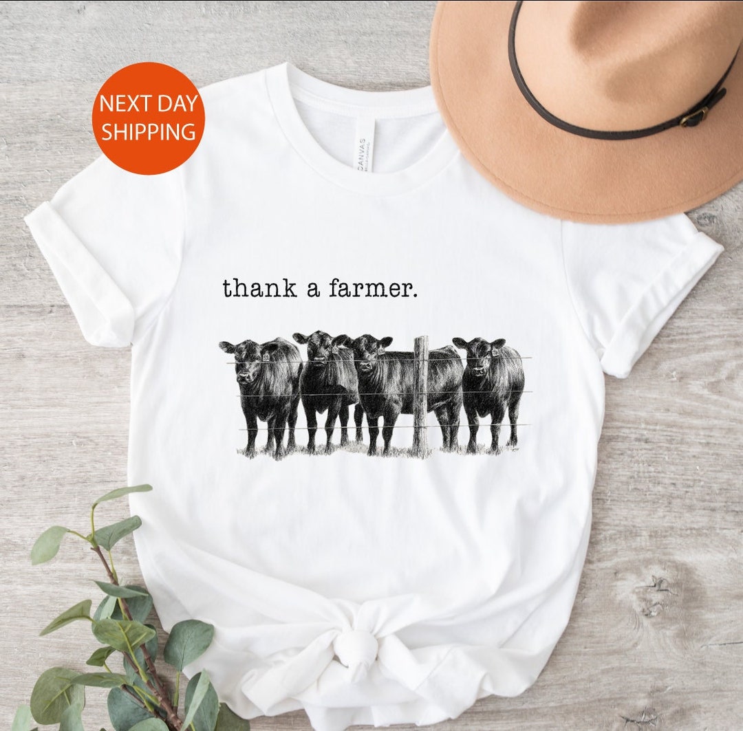 Thank A Farmer Shirt Farmer Wife Tshirts Support Local Farmers Tee Eat ...